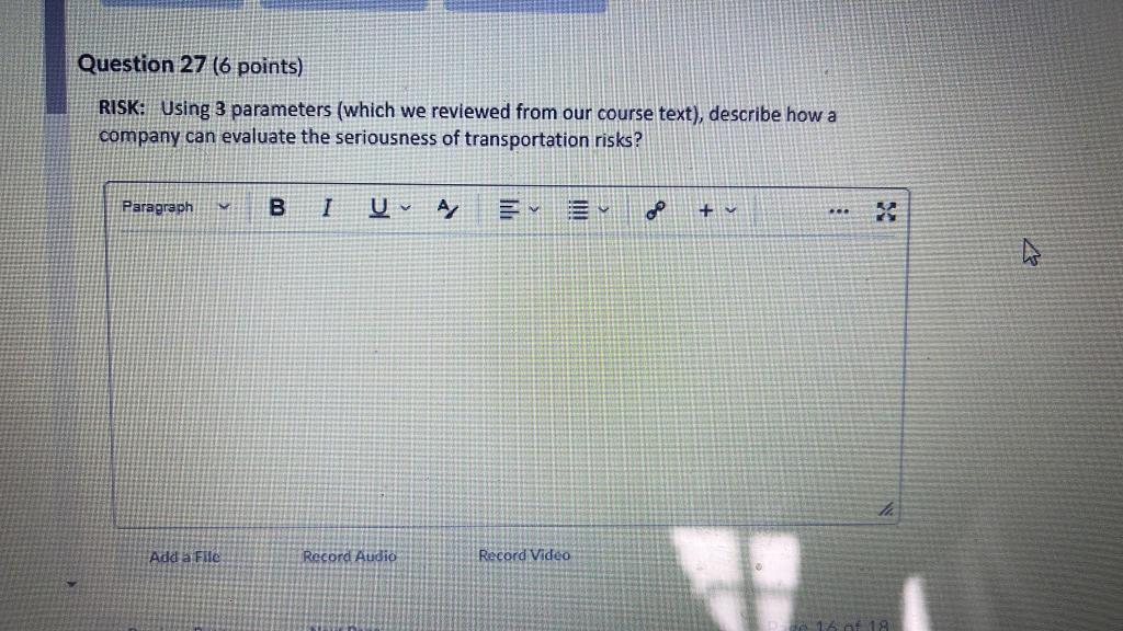 Solved Question 26 (3 points) TDG: Explain 3 reasons why it | Chegg.com
