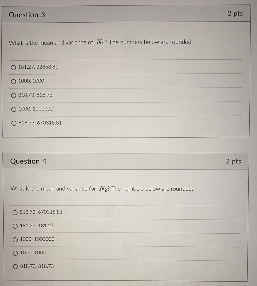 Solved What is the mean and variance of N1 ? The numbers | Chegg.com
