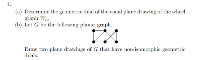 Solved (a) Determine the geometric dual of the usual plane | Chegg.com