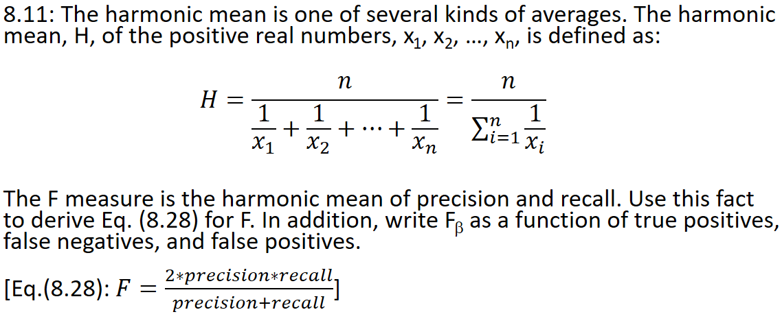 Solved 8.11: The harmonic mean is one of several kinds of | Chegg.com