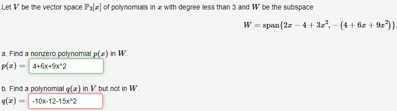 Solved Let V be the vector space P3[x] of polynomials in x | Chegg.com