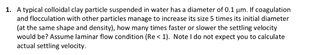 Solved A typical colloidal clay particle suspended in water | Chegg.com