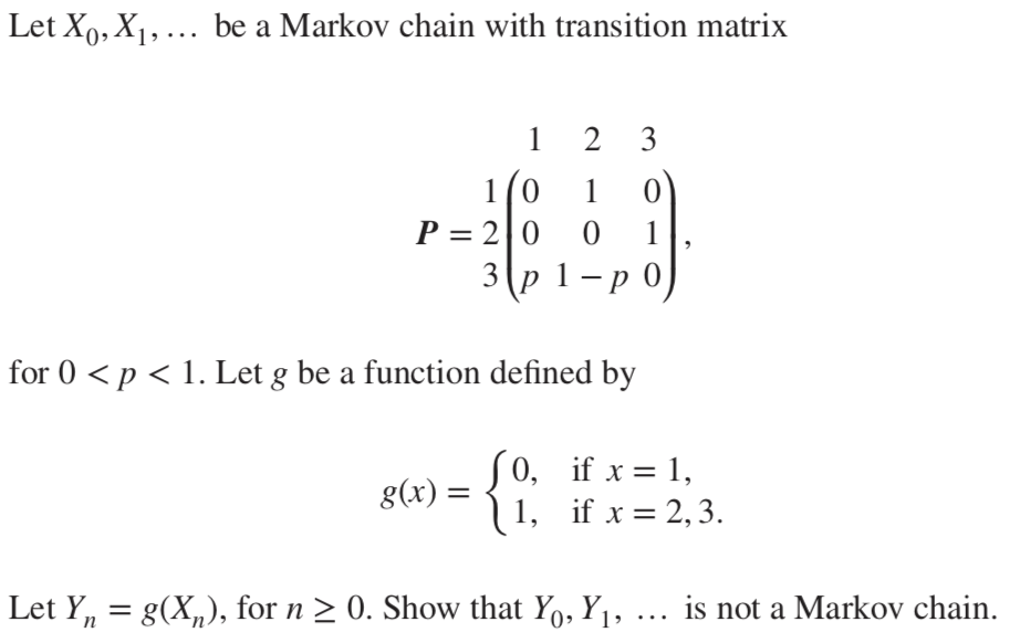 Solved Let Xo, X1,... be a Markov chain with transition | Chegg.com