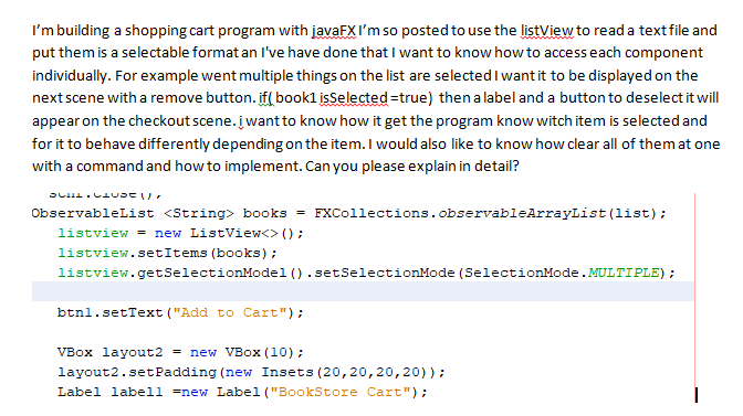 Solved I'm building a shopping cart program with javaFXI'm | Chegg.com