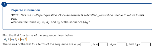 Solved What are the terms a0, a1, a2, and a3 of the | Chegg.com
