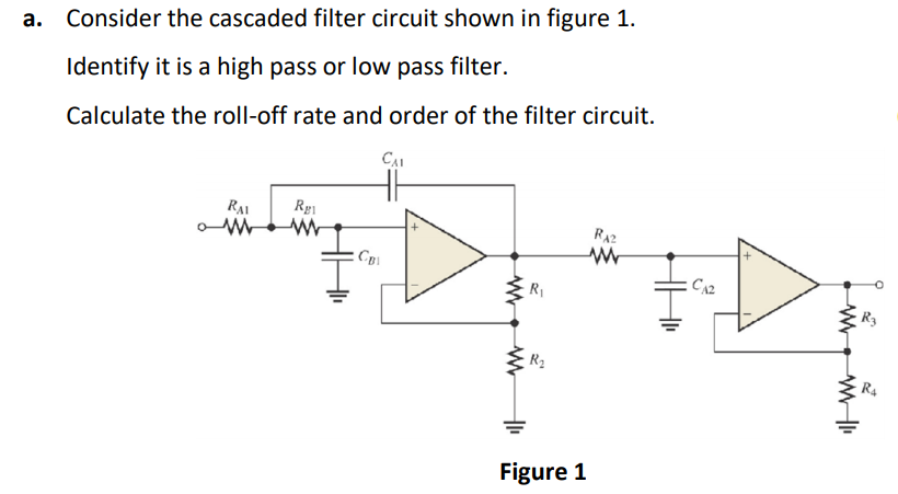 Solved a. Consider the cascaded filter circuit shown in | Chegg.com