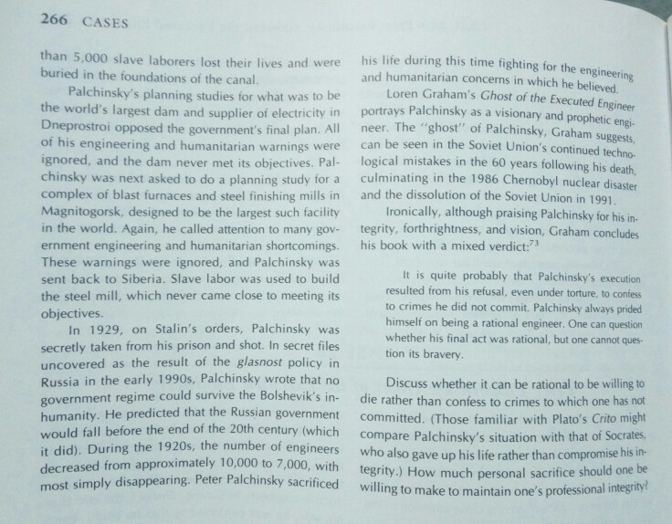 Solved CASE 26 Peter Palchinsky: Ghost of the Executed | Chegg.com
