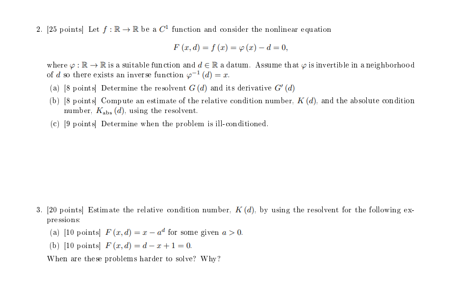 Solved 2. [25 points] Let f:R→R be a C1 function and | Chegg.com