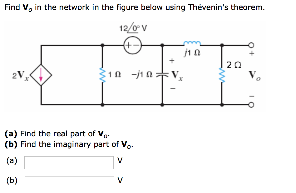Solved Find Vo in the network in the figure below using | Chegg.com
