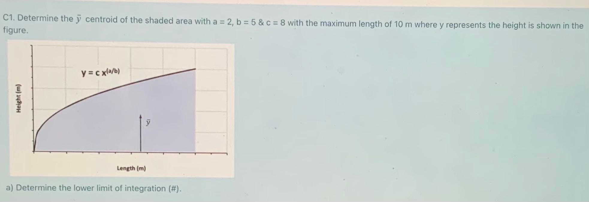 Solved b) determine the upper limit | Chegg.com