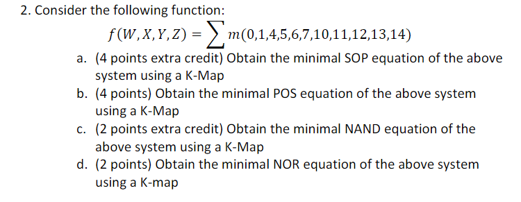 Solved 2. Consider the following function: | Chegg.com