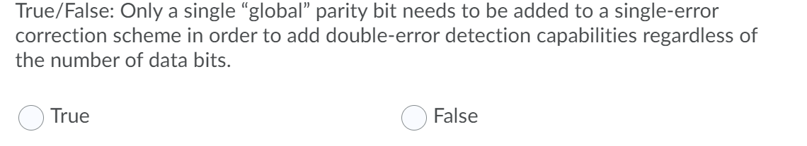 Solved What shortcoming does a parity bit have when used as | Chegg.com