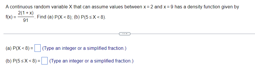 Solved A continuous random variable X that can assume values | Chegg.com