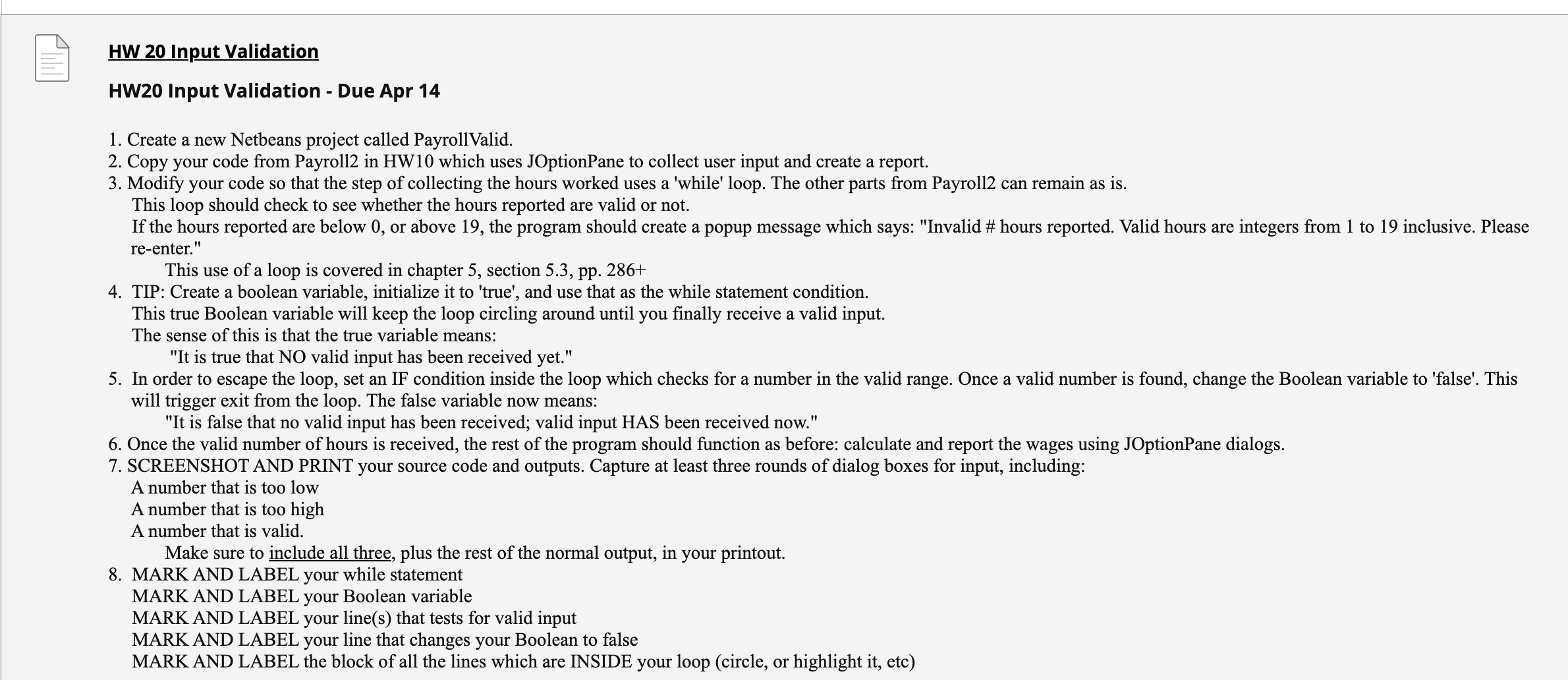 Solved HW 20 Input Validation HW20 Input Validation - Due | Chegg.com