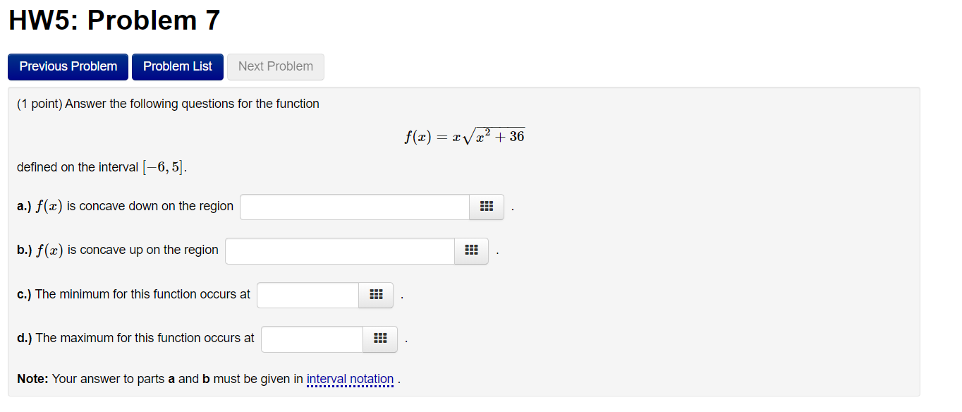Solved HW5: Problem 7 Previous Problem Problem List Next | Chegg.com