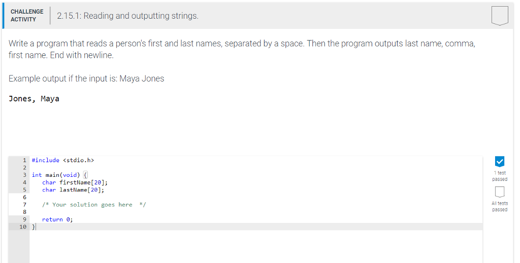 Solved CHALLENGE 2.15.1: Rea CHALLENGE2.15.1: Reading and | Chegg.com