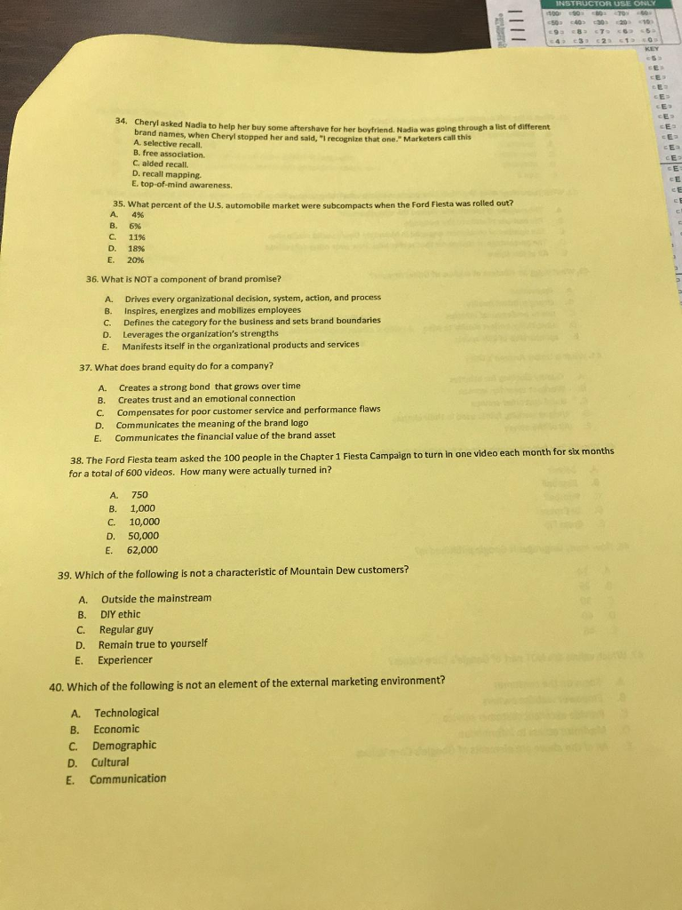 Solved INSTRUCTOR USE ONLY 34. Cheryl asked Nadia to help | Chegg.com