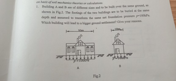 Solved on basis of soil mechanics theories or calculations | Chegg.com