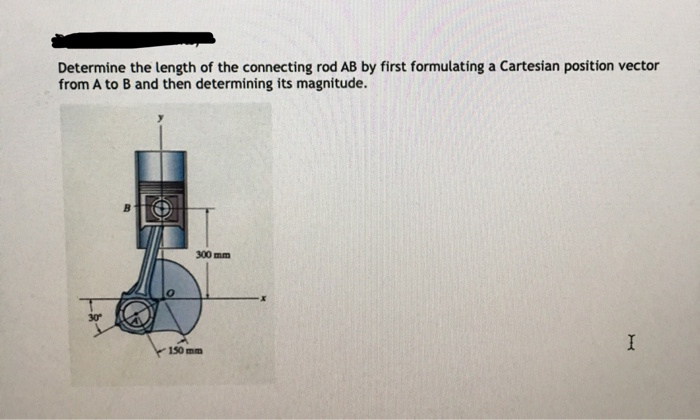 Solved Determine the length of the connecting rod AB by | Chegg.com