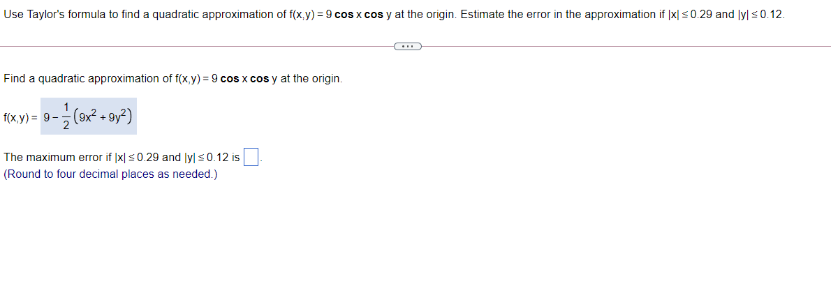 Solved Use Taylor's formula to find a quadratic | Chegg.com