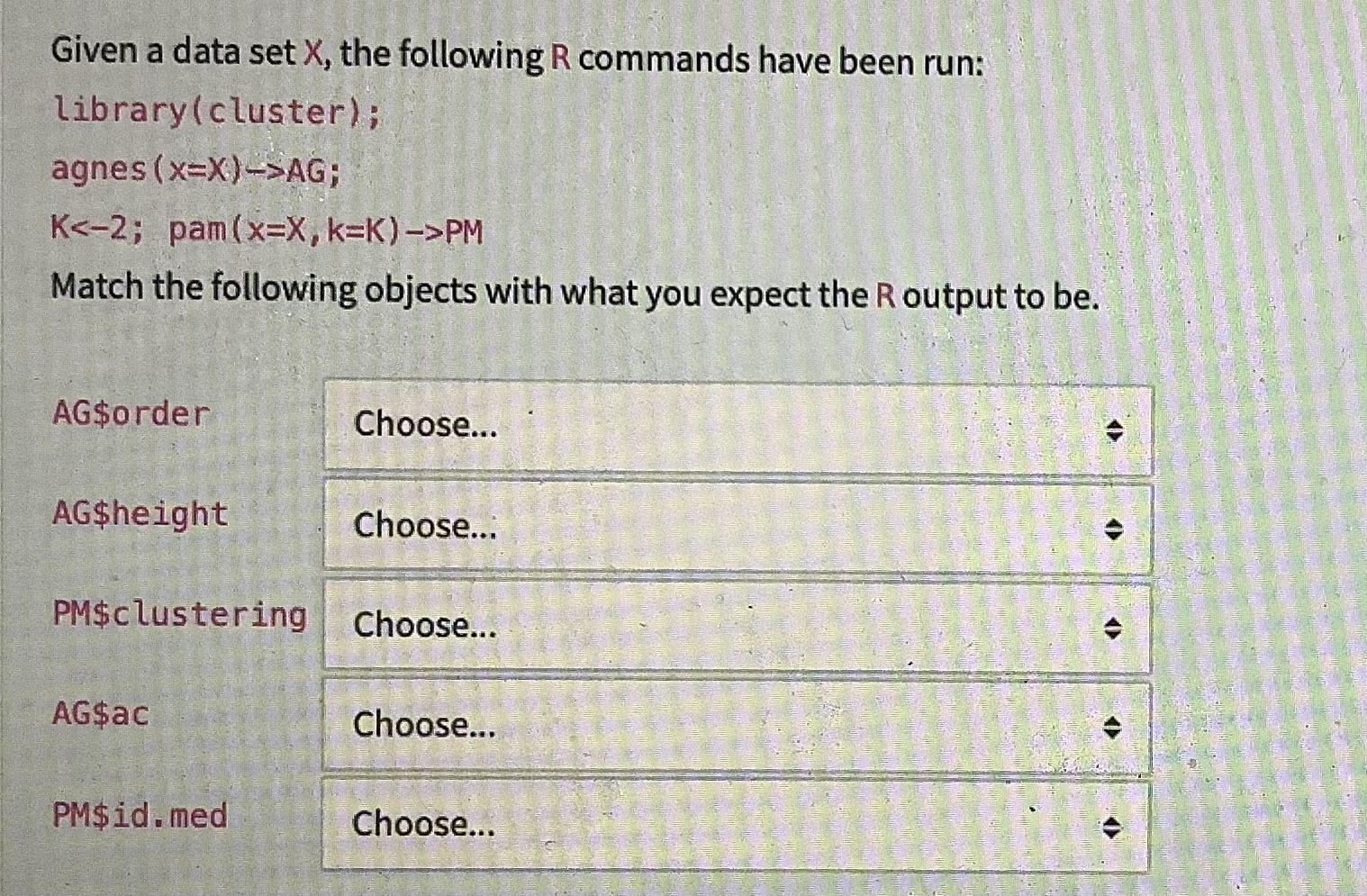 Solved Given a data set \\( X \\), the following \\( R \\) | Chegg.com