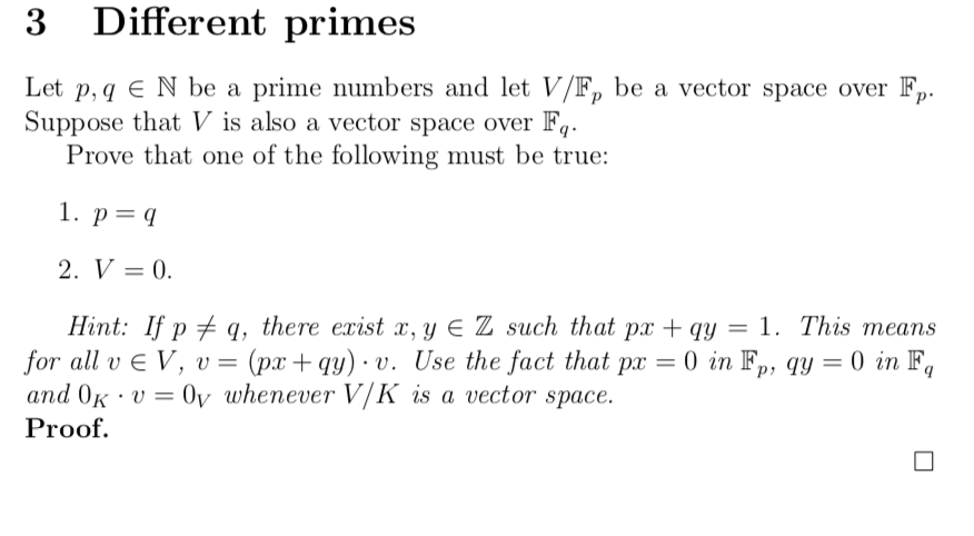 Solved 3 Different primes Let p, q E N be a prime numbers | Chegg.com