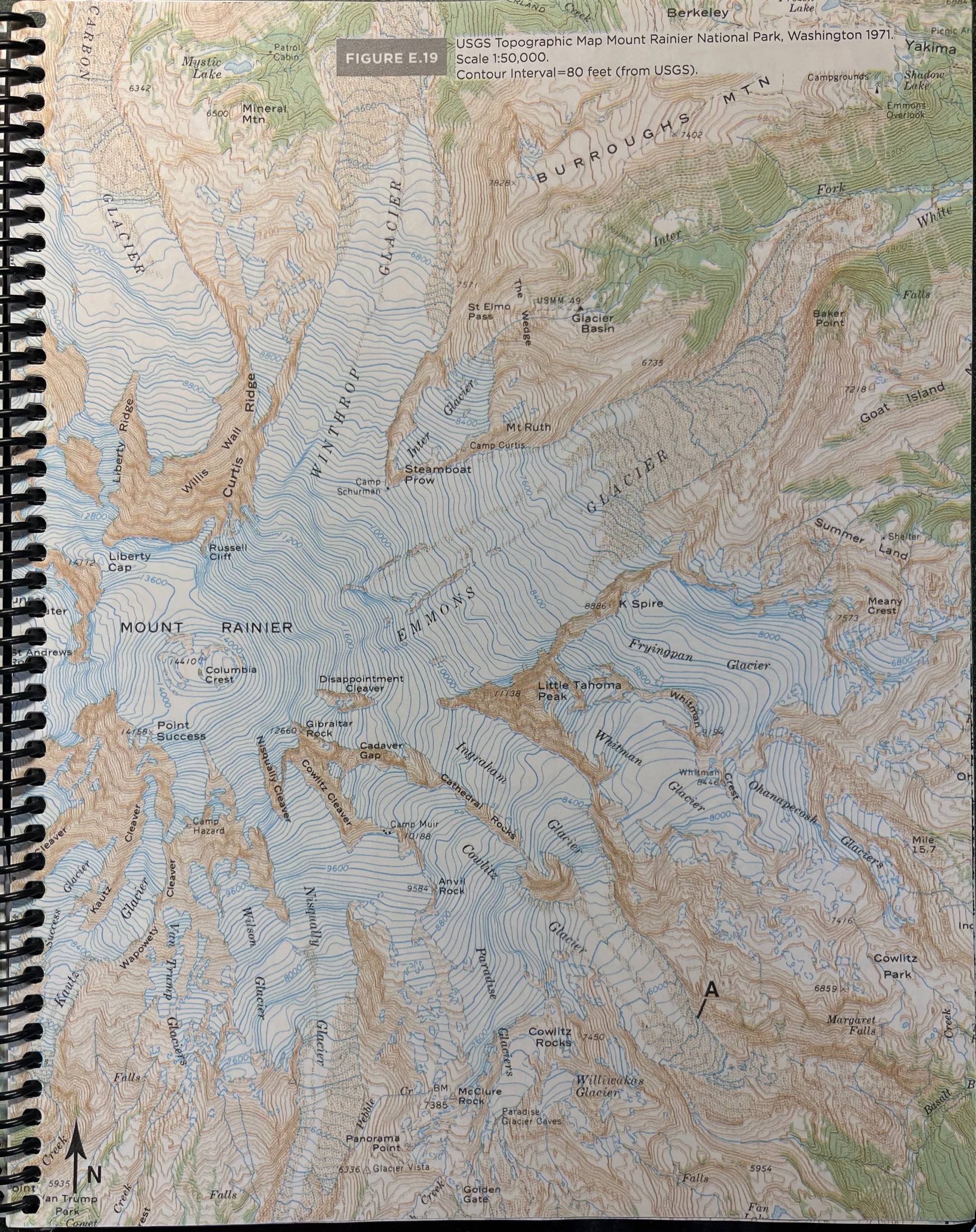 Solved 3. Use the Mount Rainier topographic map (Appendix E, | Chegg.com