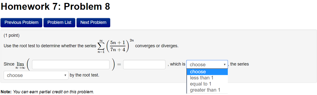 Solved Homework 7 Problem 8 Previous Problem Problem List