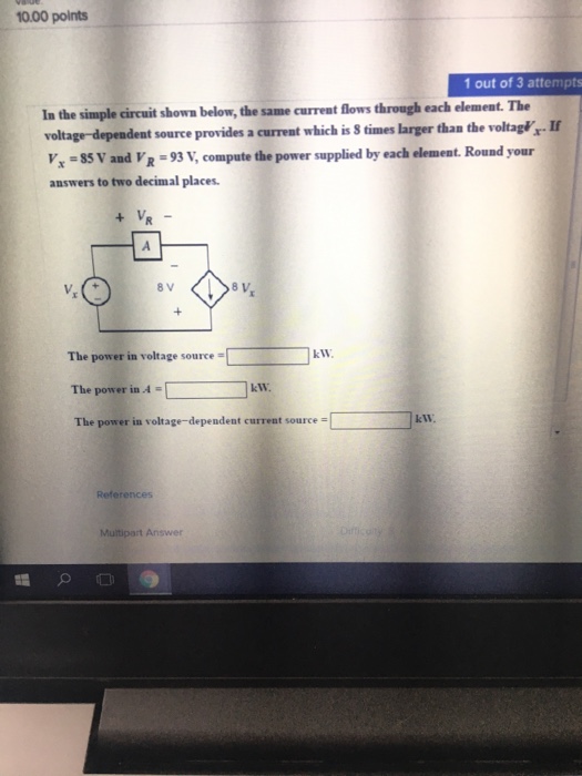 Solved In the simple circuit shown below, the same current | Chegg.com