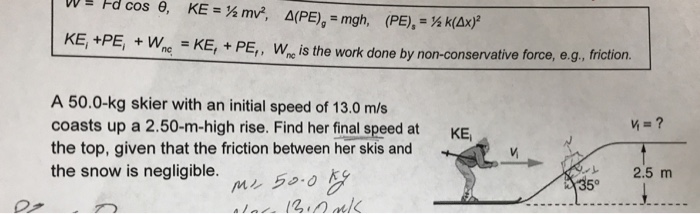 Solved KE +PE, W KE, PE,, W, is the work done by | Chegg.com
