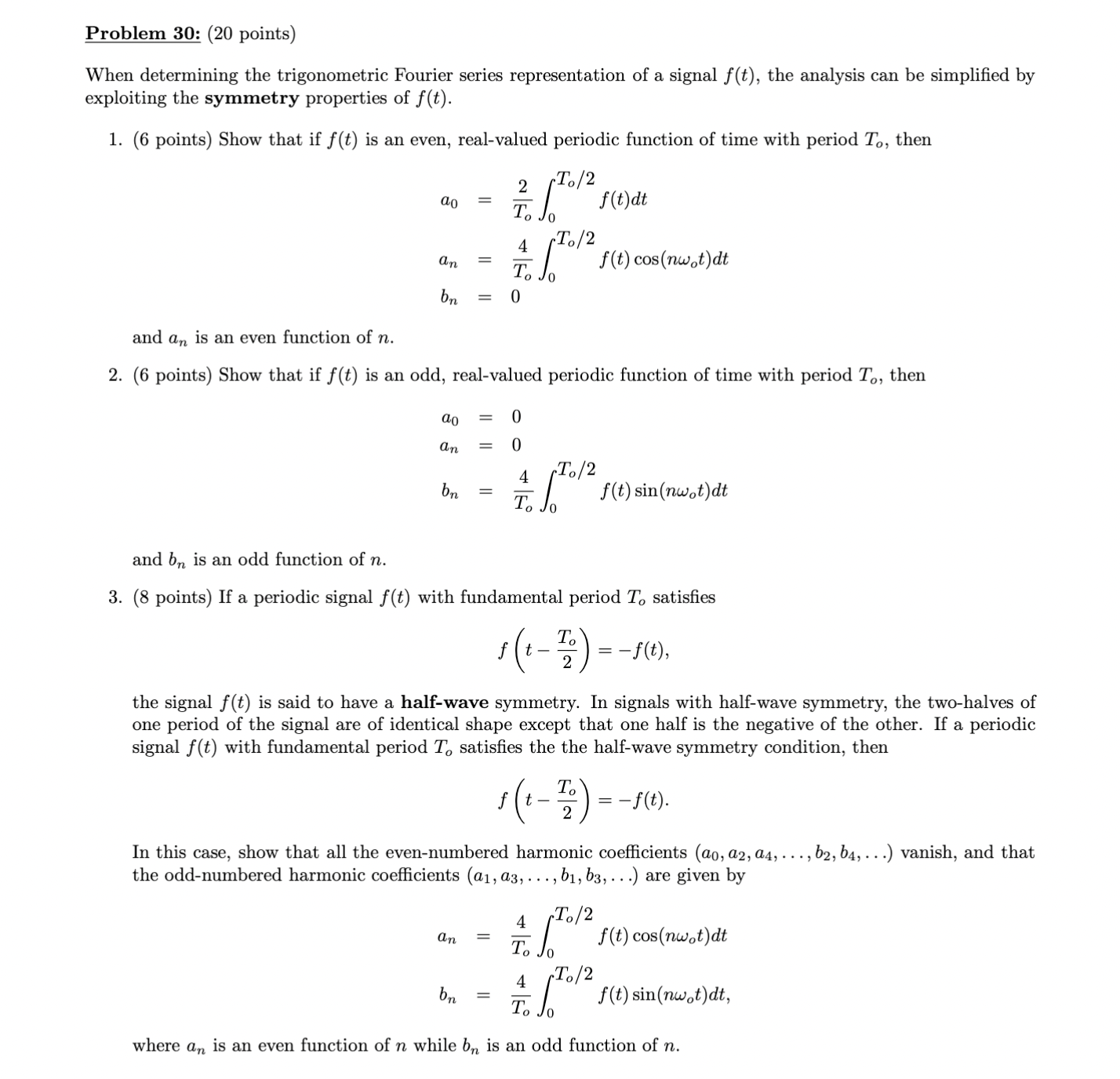 Solved Problem 30: (20 ﻿points)When determining the | Chegg.com
