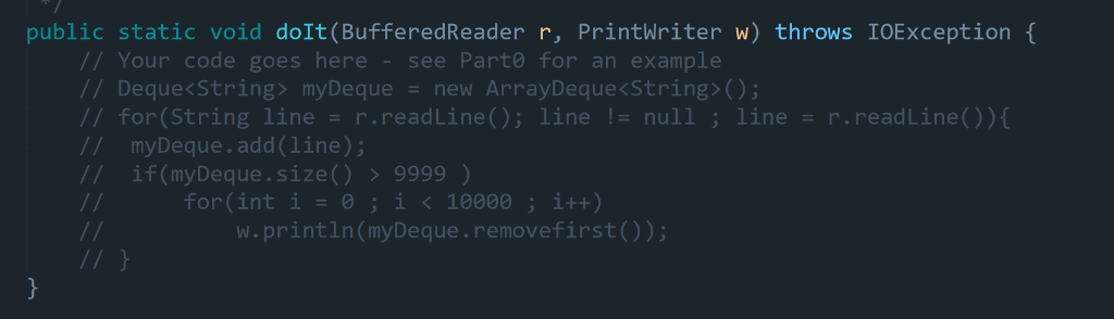 public static void doIt(BufferedReader r, | Chegg.com
