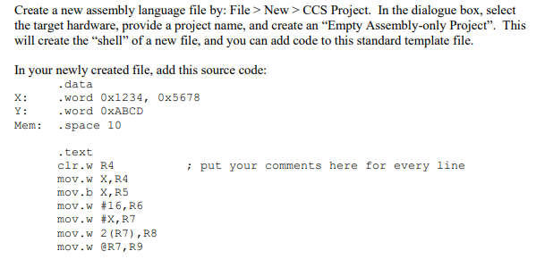 EE 215 Microprocessors Lab 0 Code Composer Studio | Chegg.com