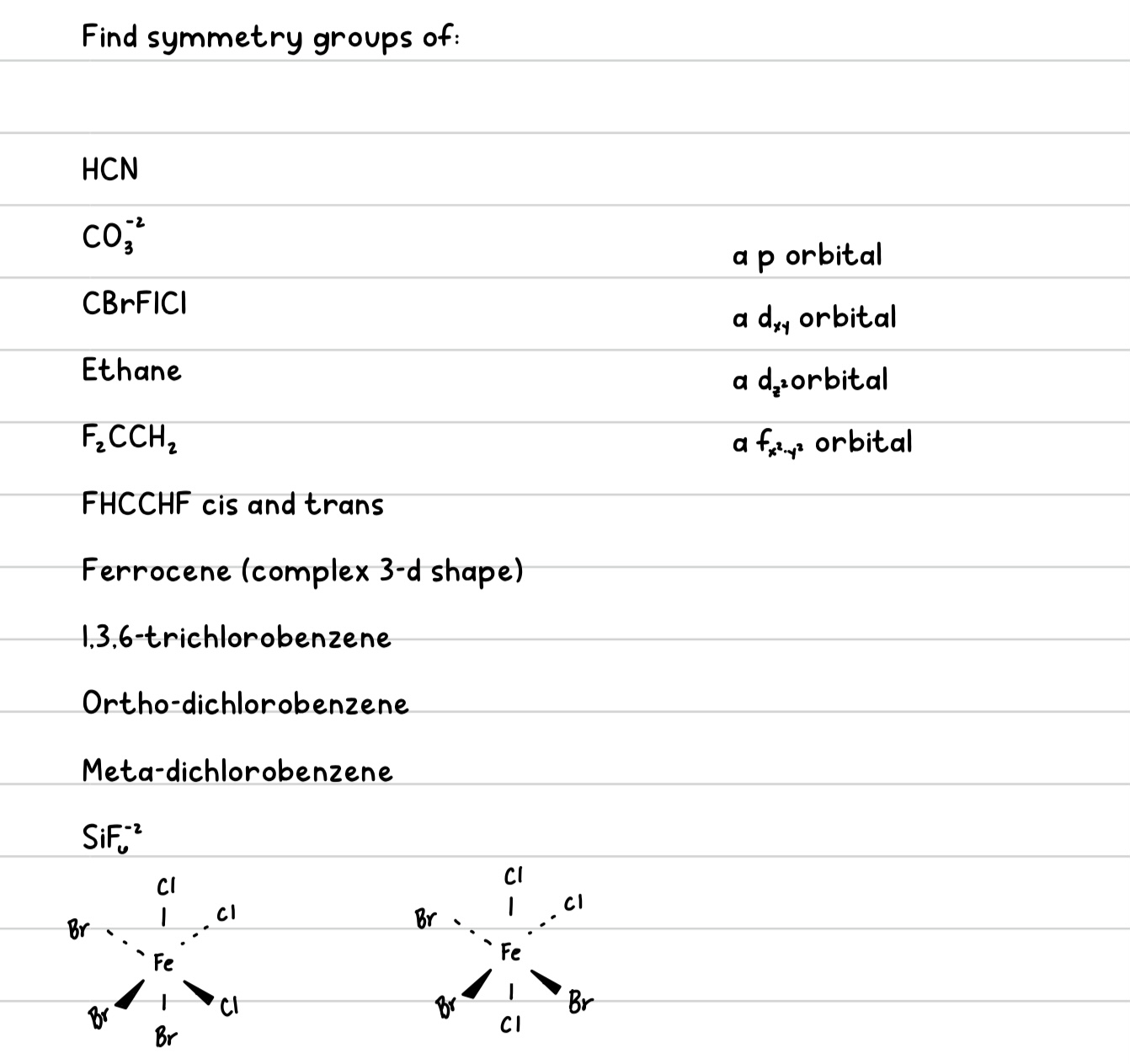 Solved Find symmetry groups of: \\( \\mathrm{HCN} \\) \\[ | Chegg.com