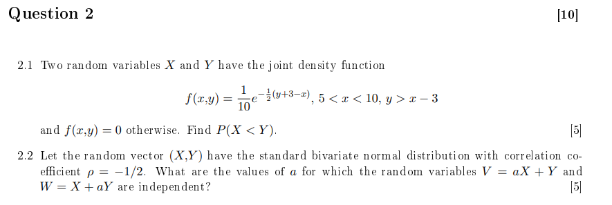 Solved STATISTICS Question 22.1 ﻿Two random variables x ﻿and | Chegg.com