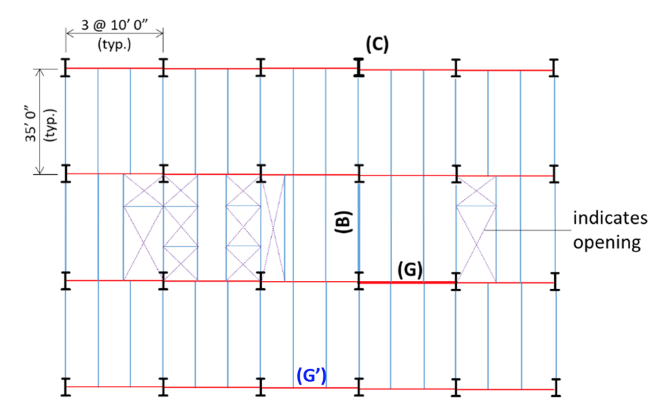 Solved The figure shows the framing plan for a low-rise | Chegg.com