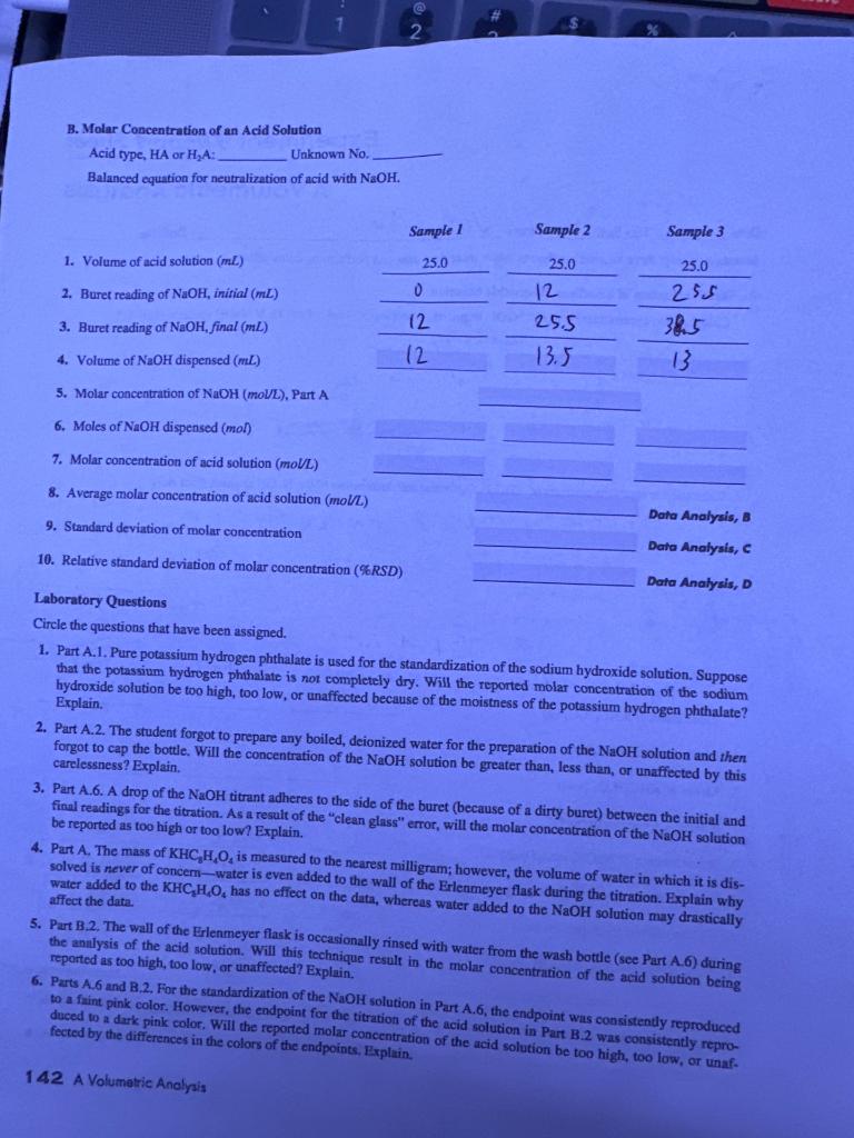 [Solved]: Experiment 9 Report sheet Please show calculation