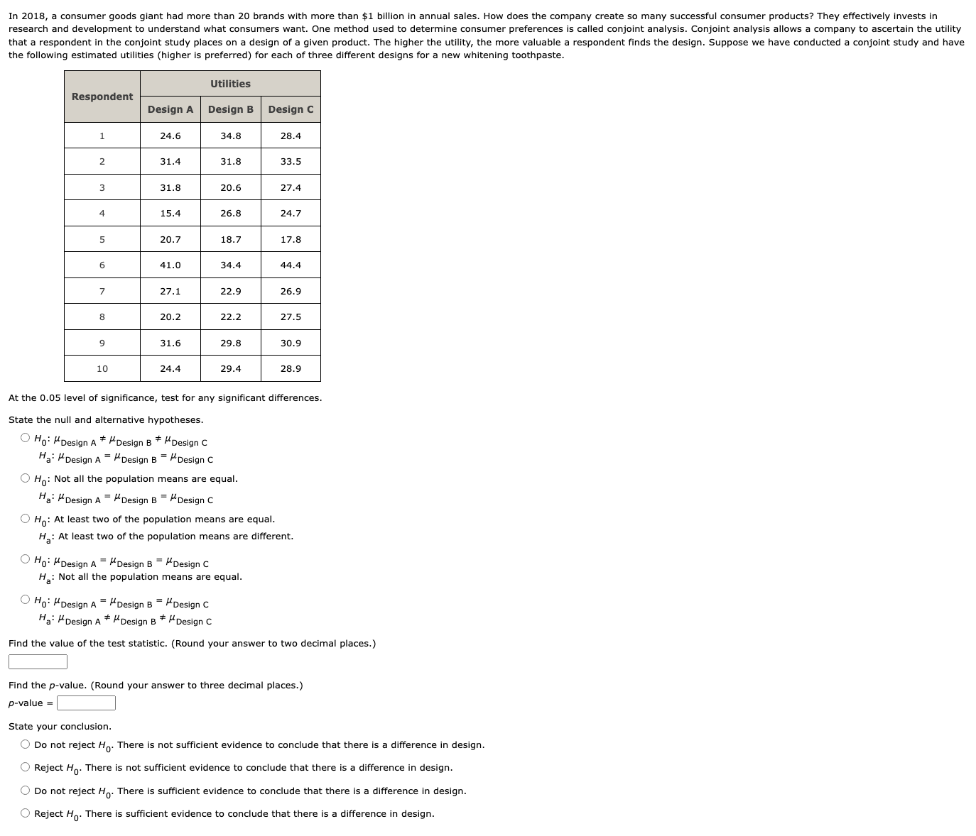 Solved the following estimated utilities (higher is | Chegg.com