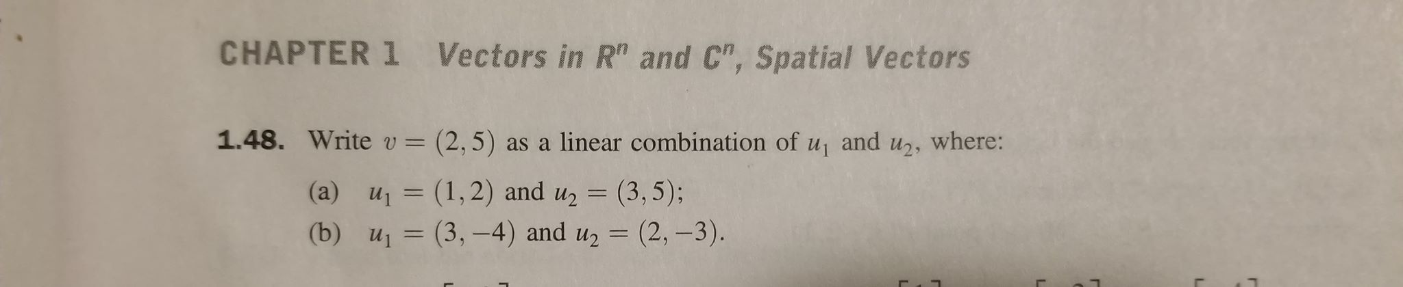 Solved CHAPTER 1 Vectors in R" and C", Spatial Vectors 1.48. | Chegg.com