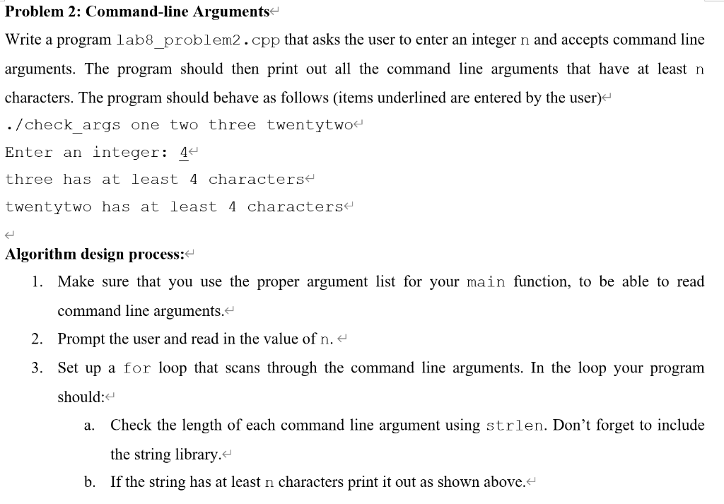 Solved Problem 1: C-String Write a program lab8_problem1.cpp | Chegg.com