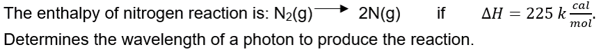 Solved cal The enthalpy of nitrogen reaction is: N2(g) 2N(g) | Chegg.com