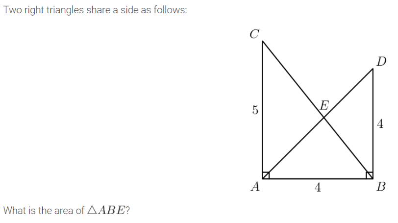 Solved Two right triangles share a side as follows What is | Chegg.com