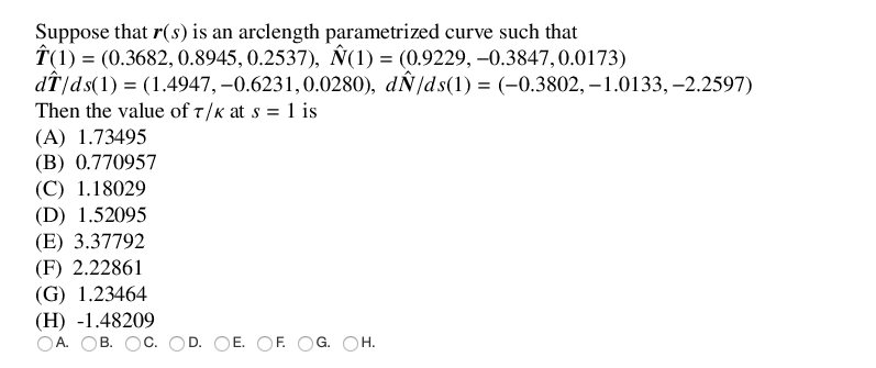 Solved Suppose that r(s) is an arclength parametrized curve | Chegg.com