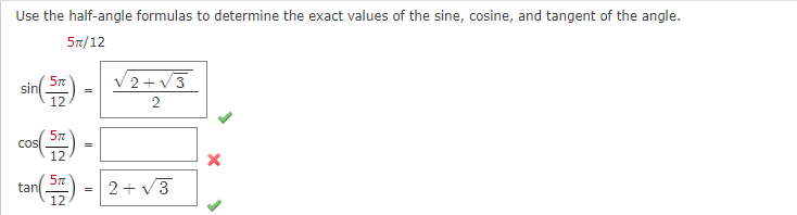 Solved Use the half-angle formulas to determine the exact | Chegg.com