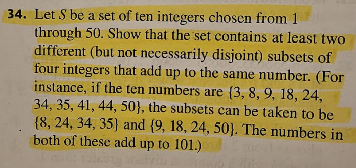 Solved (There are 210 subsets of four integers of a set of | Chegg.com