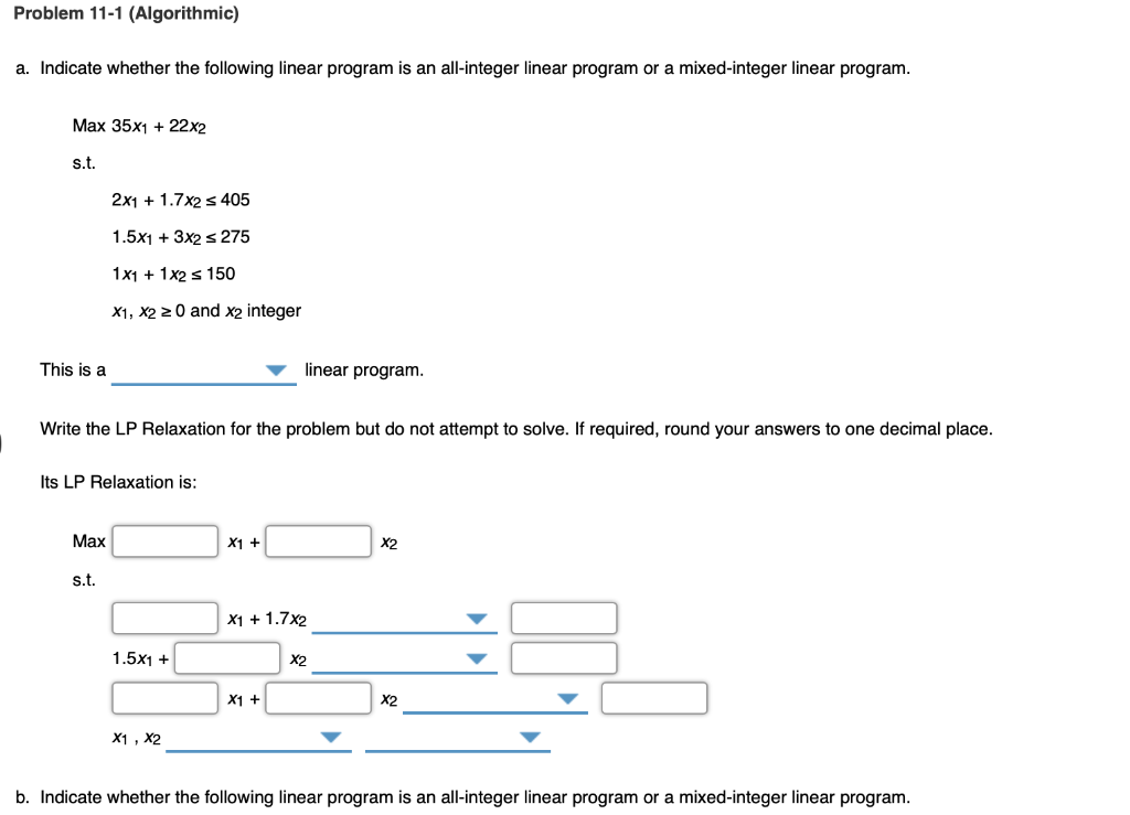 Solved Indicate Whether The Following Linear Program Is An 