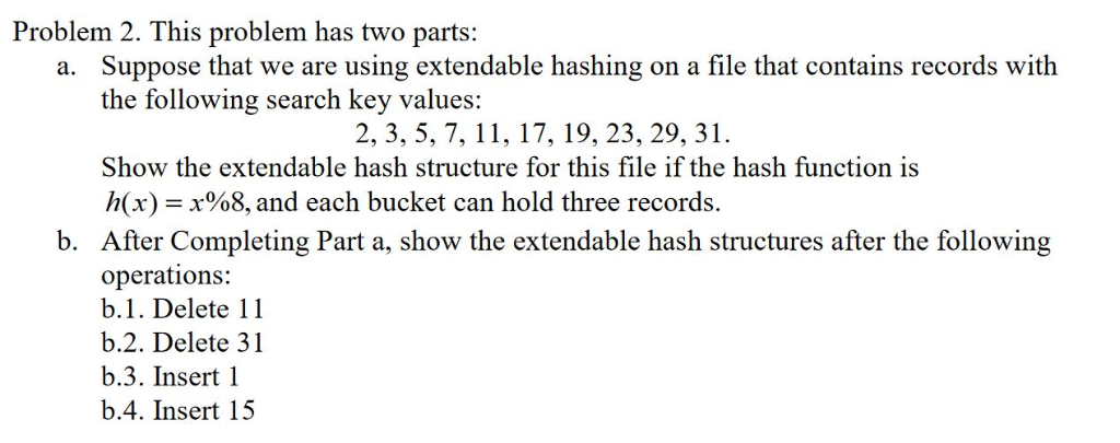 Problem 2. This problem has two parts: Suppose that | Chegg.com