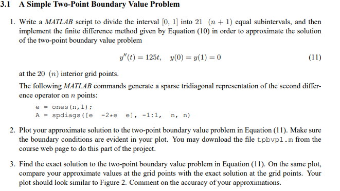 Solved 3.1 A Simple Two-Point Boundary Value Problem 1. | Chegg.com
