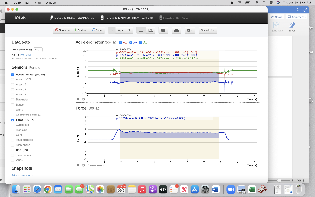 Solved I need help finding the mass of my IOLab Device. I | Chegg.com