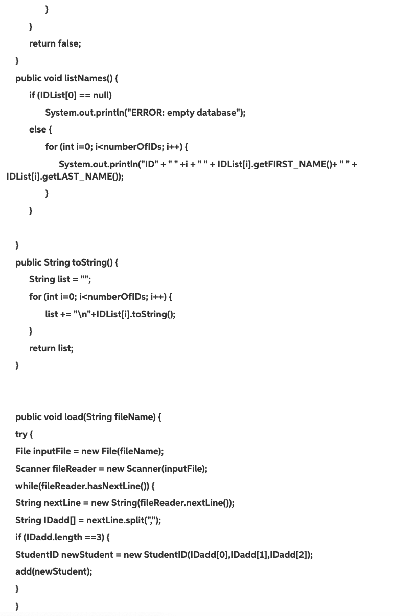 Solved Your Task Is To Design And Implement A University Id